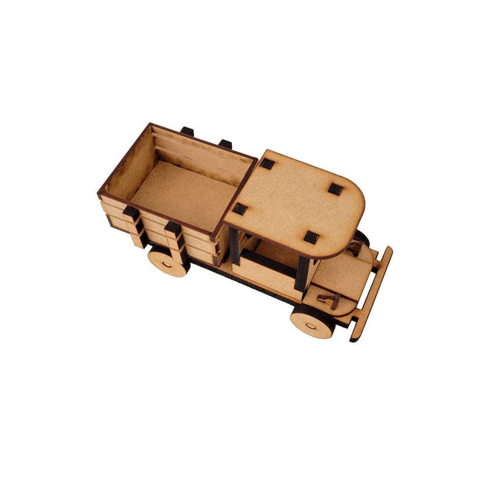 Miniatura caminhão 3d corte a laser em MDF