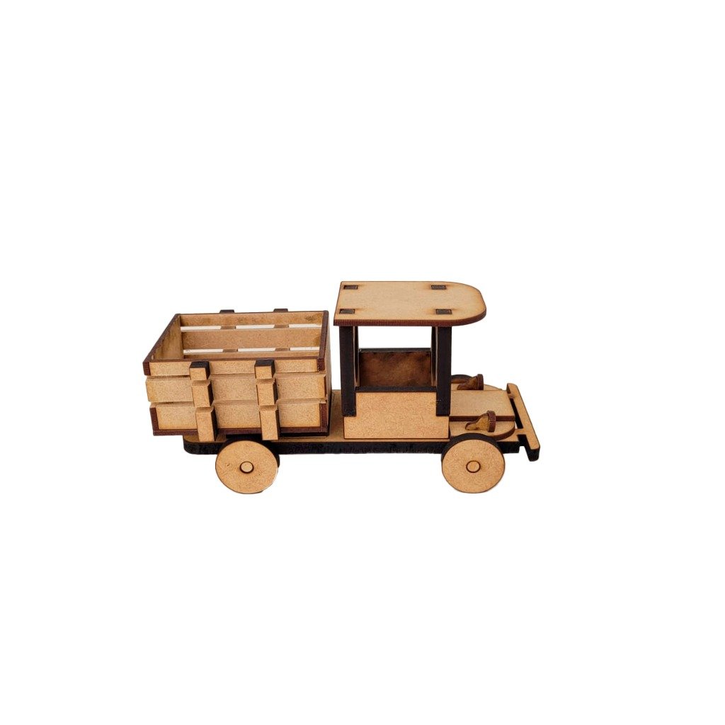 Miniatura caminhão 3d corte a laser em MDF