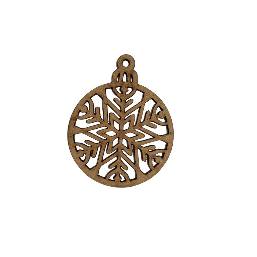 2un Aplique Bola de Natal vasada floco de neve- Jeito Próprio Artesanato