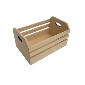 Engradado/ Cesta ripado em MDF 20x13x11cm