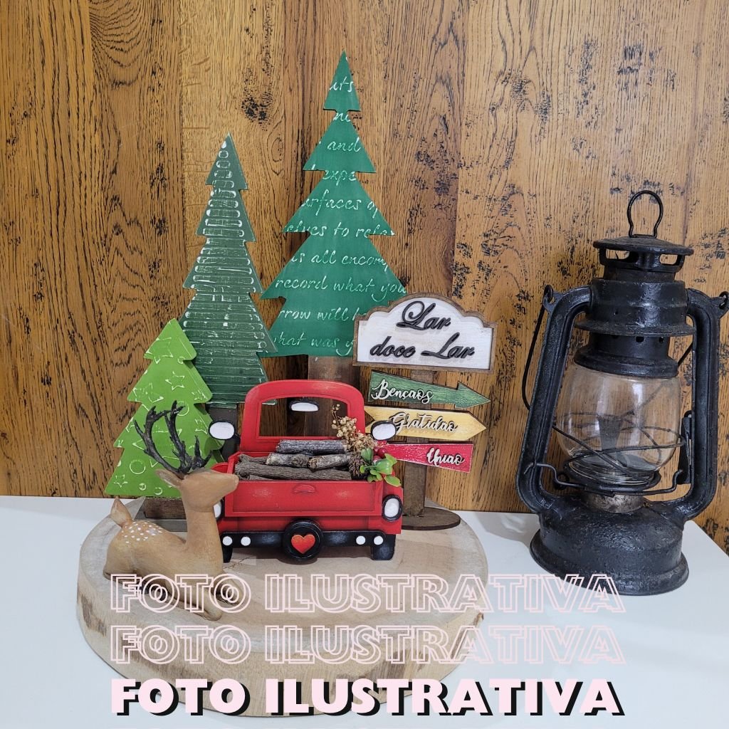 Árvore/Pinheiro em pinus com base 21cm P